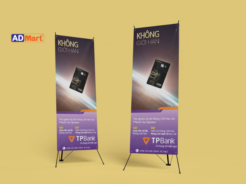 In UV standee ngân hàng chuyên nghiệp – Giải pháp quảng cáo bền đẹp